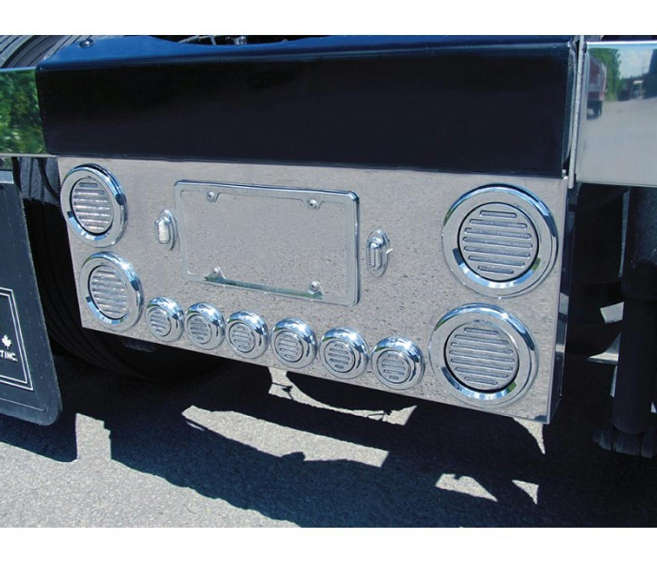 Mud Flap Hanger & Rear Center Panel Kit With LED Lights & Clear Lens ...