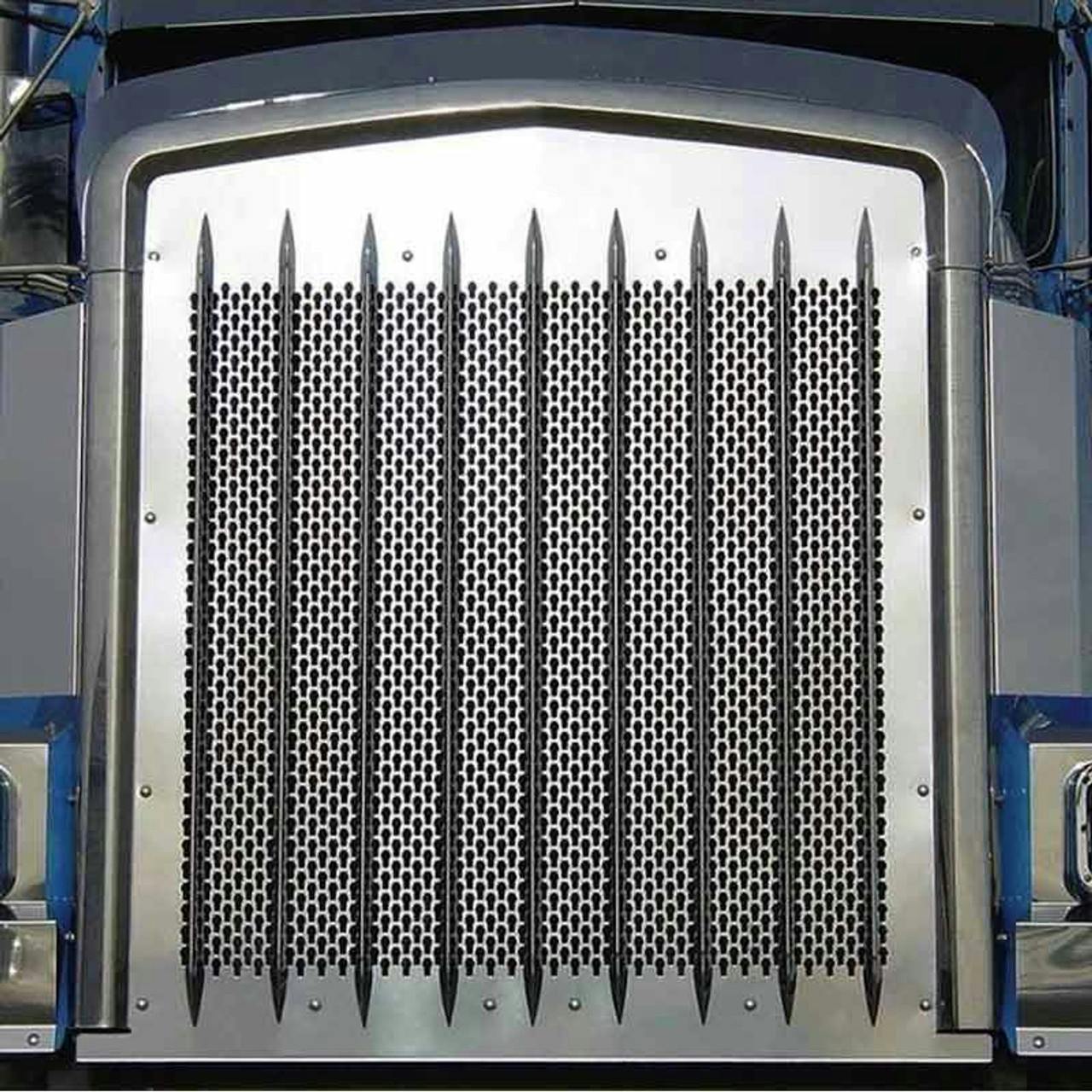 Kenworth W900L Billet Style Horizontal Bars Grill Insert By RoadWorks ...