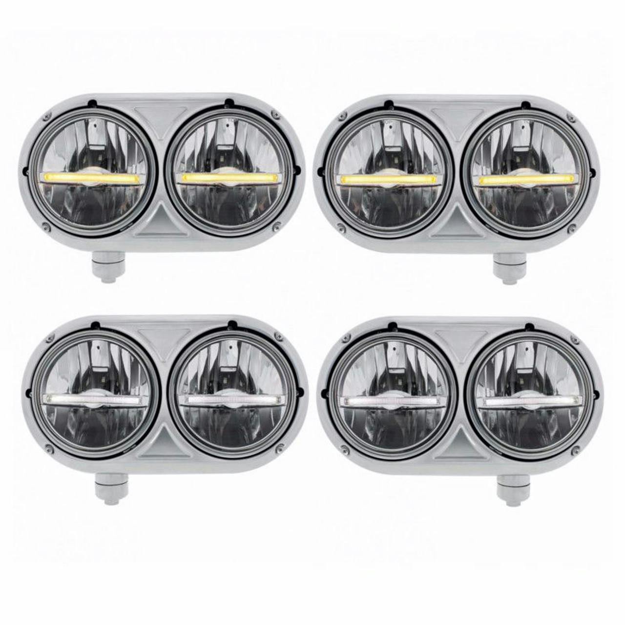 Kenworth W900A Peterbilt 359 Dual Round Headlight Assembly - Raney's ...