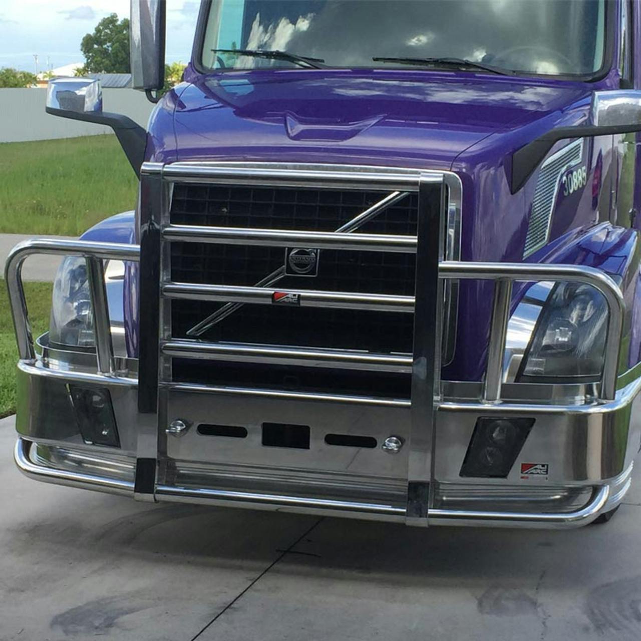 Volvo VNL Ali Arc Curved Front Bumper Grill Guard - Raney's Truck Parts