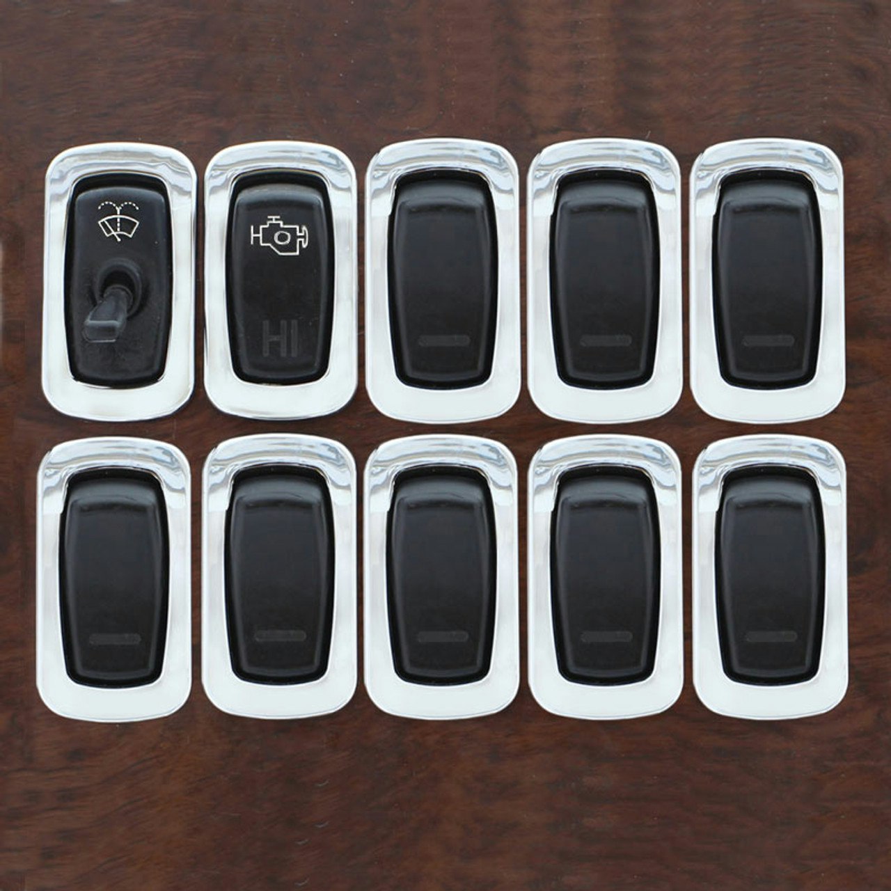 Kenworth & Peterbilt Rocker Switch Trim With Diamond - Raney's Truck Parts