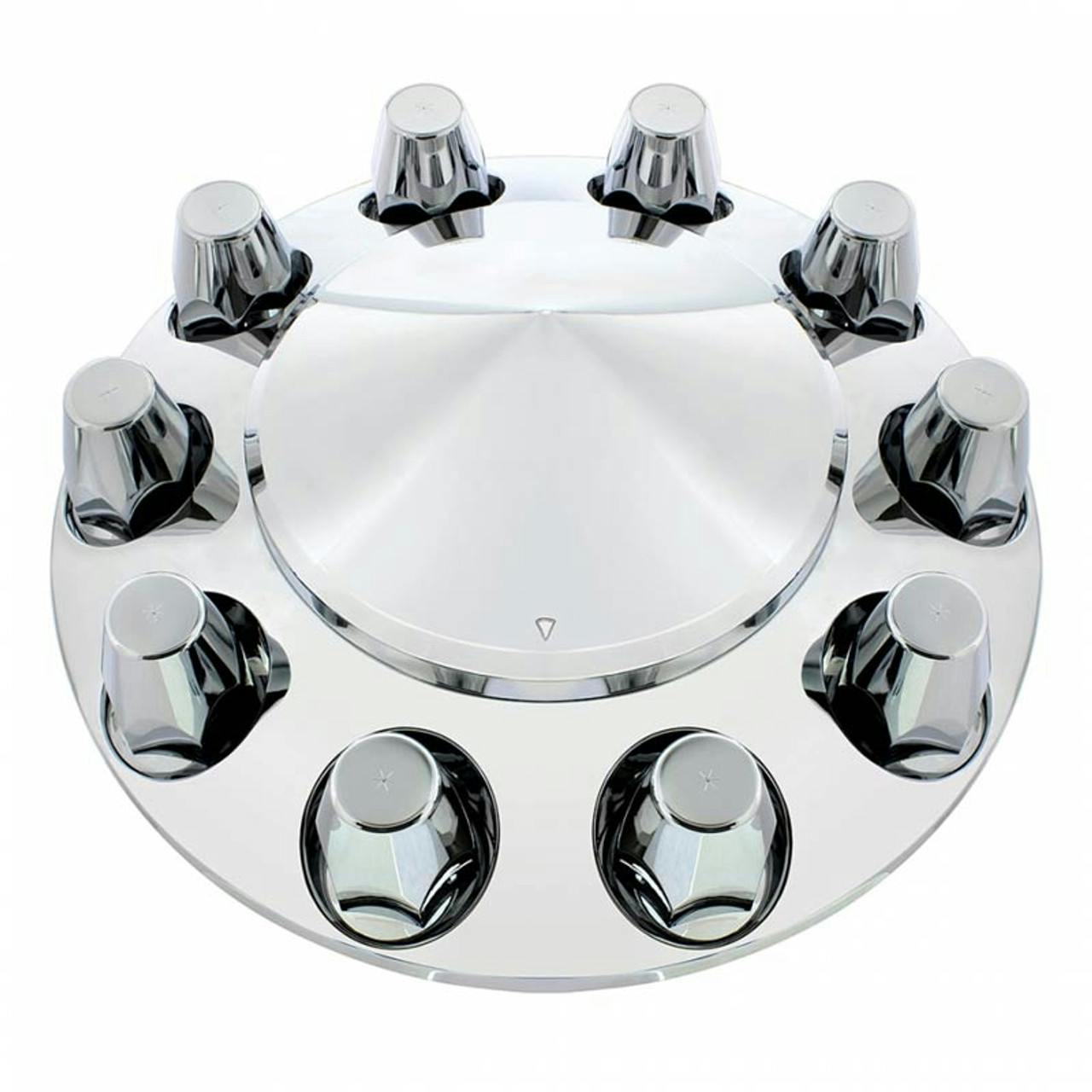 Chrome Front Hub Cover With Pointed Removable Hubcap - Raney's Truck Parts