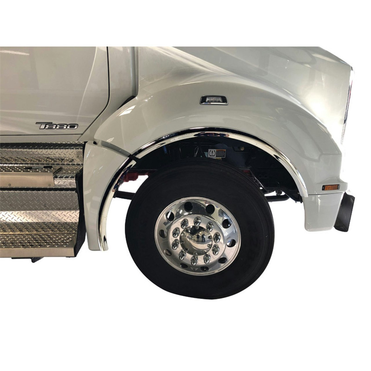 Kenworth W990 T880S Stainless Steel Fenderette Kit - Raney's Truck Parts