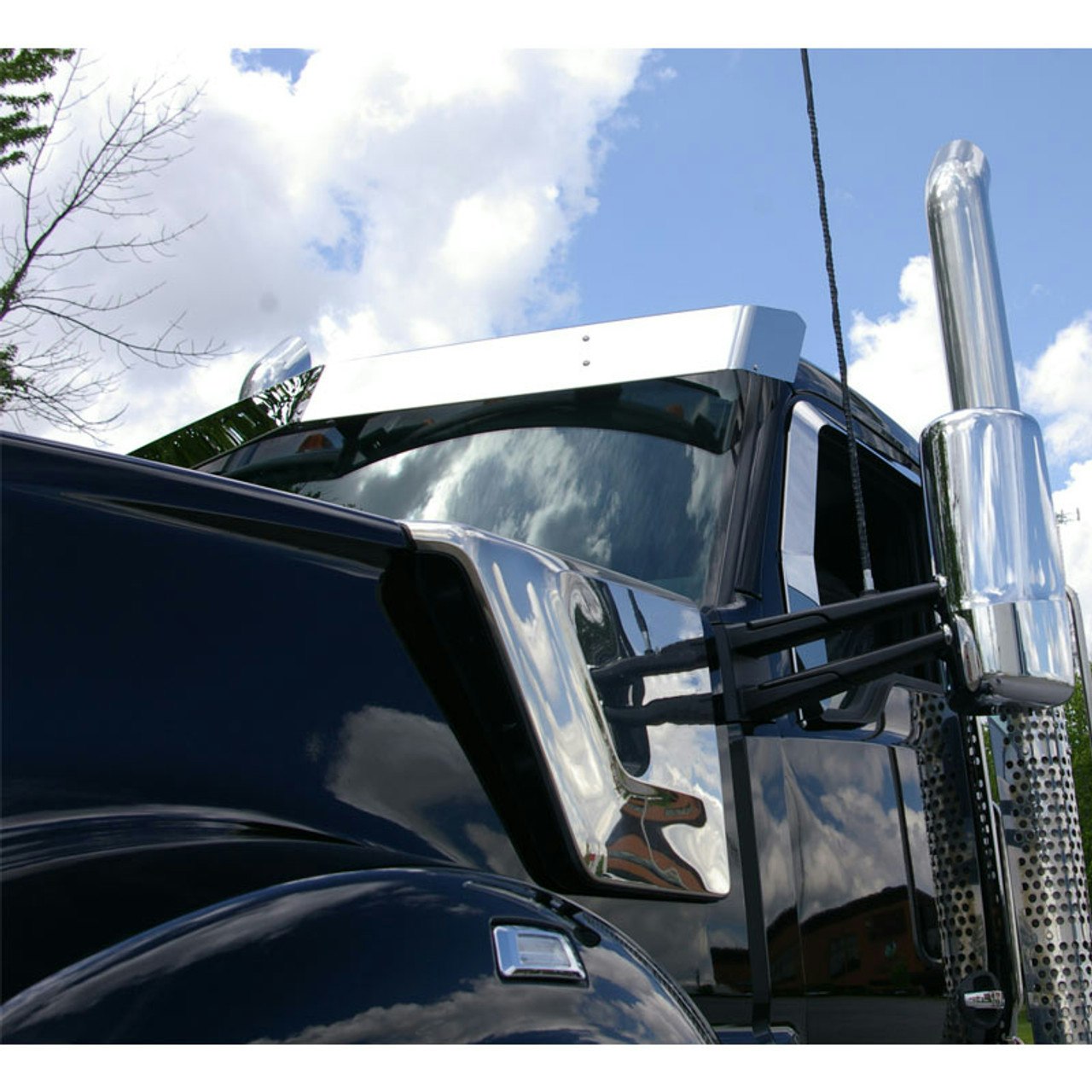 Kenworth T680 T880 Blind Mount Untie Drop Visor With M1 Lights By ...