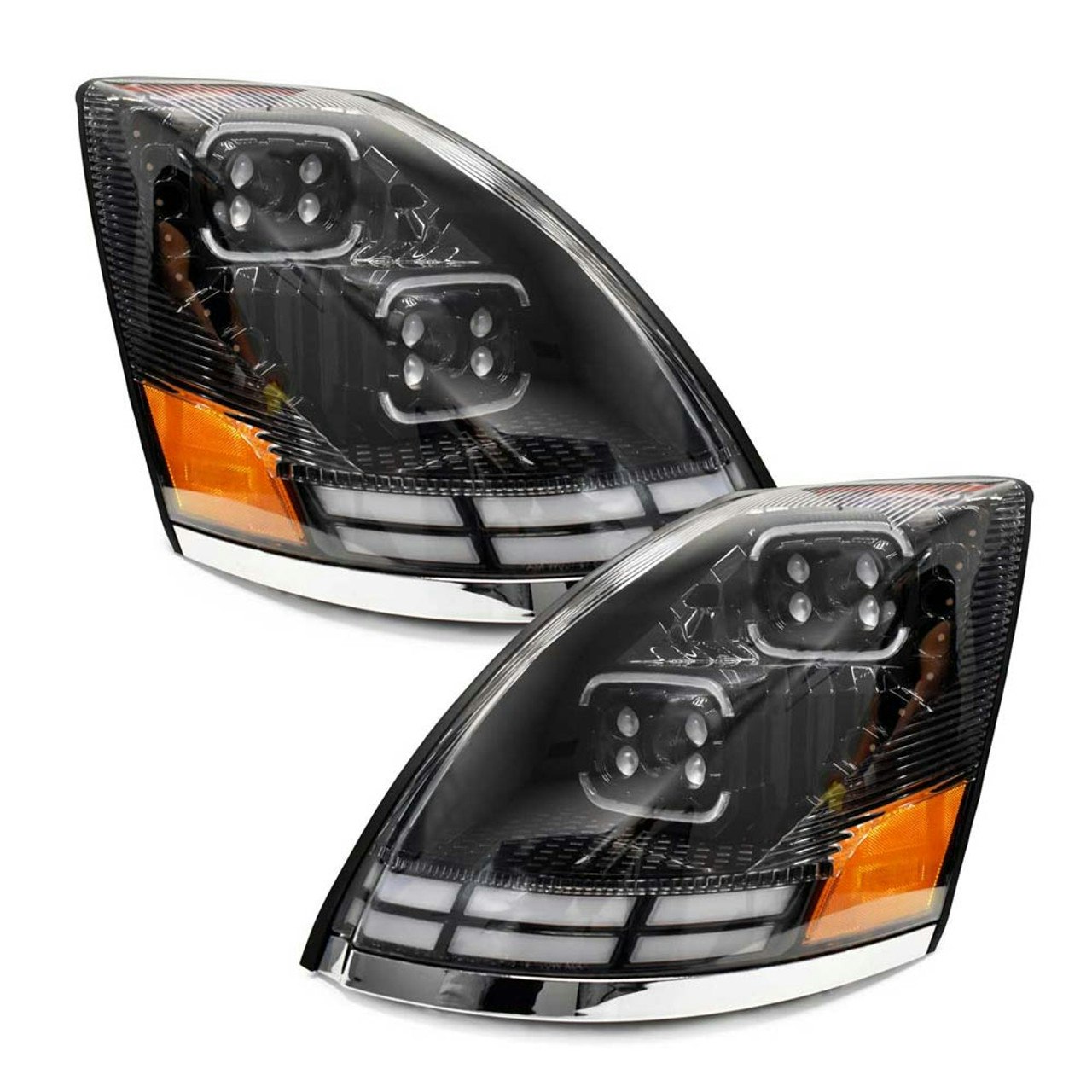 Chrome Volvo VNL and VT Headlights 2004-2018 - Raney's Truck Parts