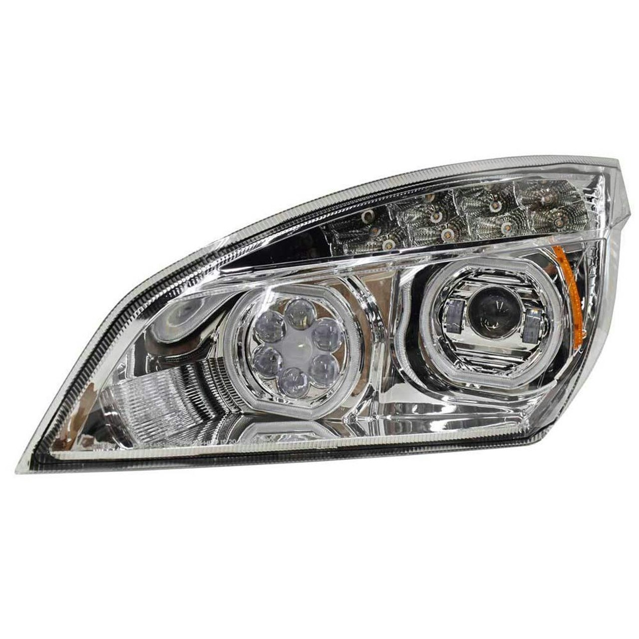 Freightliner M2 Full LED Chrome Projection Headlights With DRL Halo ...