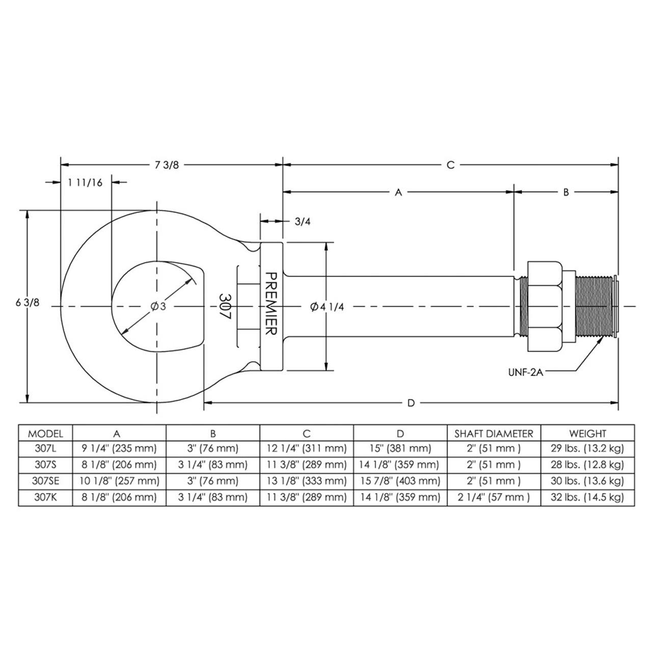 435A Swivel Drawbar Eye Front End Housing by Premier Manufacturing ...