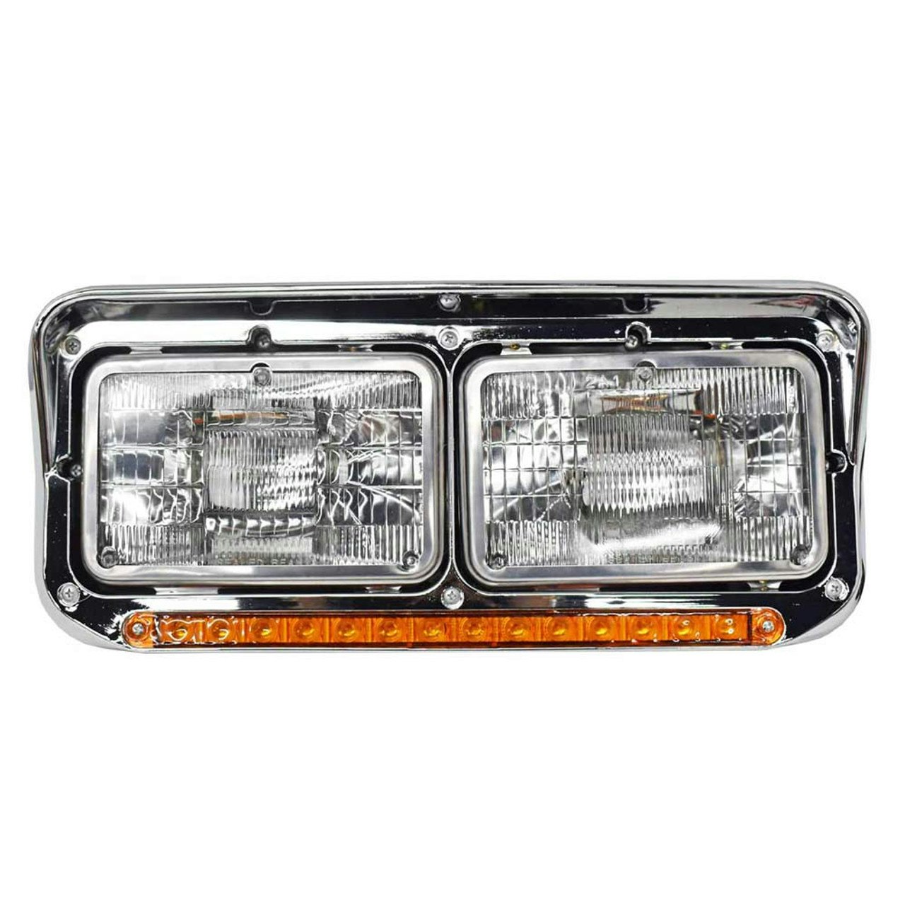 Kenworth W900 T800 T600 Chrome Projector Headlight Assembly With Halo ...