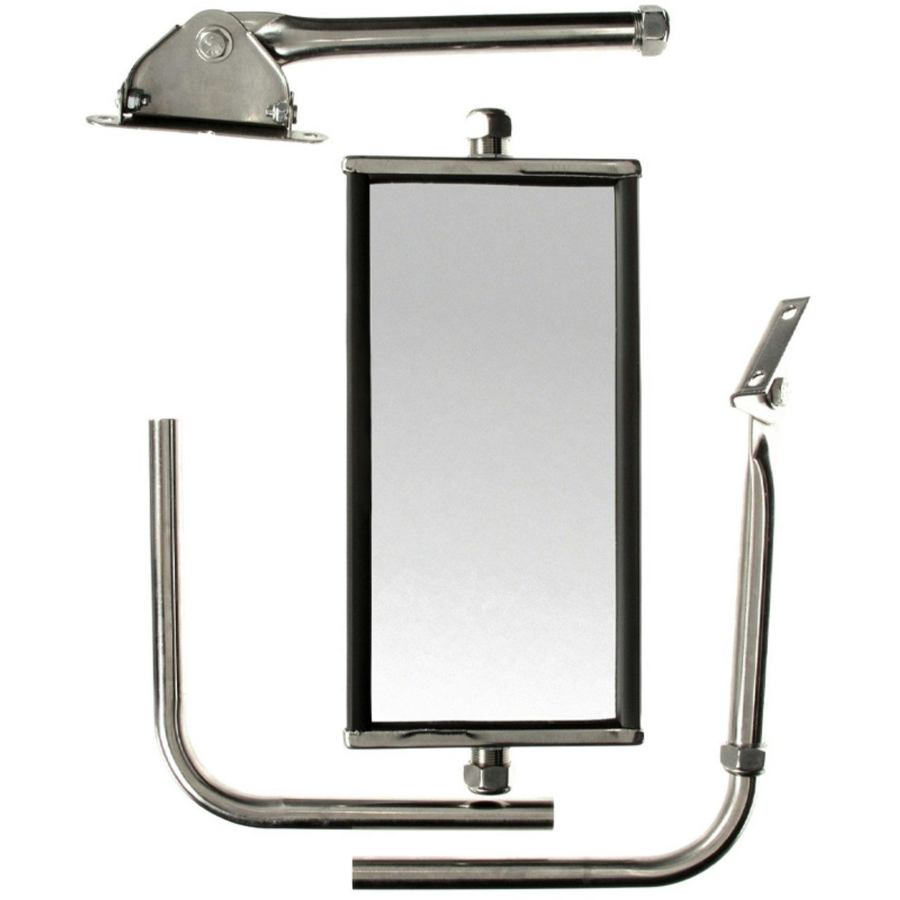 West Coast 7" x 16" Stainless Steel Mirror With Adjustable Assembly ...