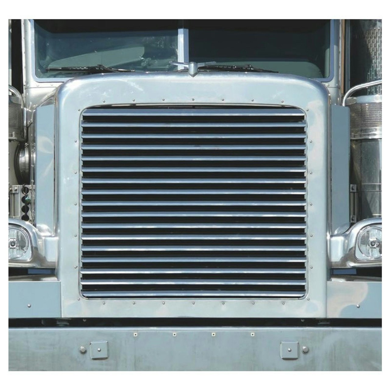 Peterbilt 384 386 Stainless Steel Grill Insert With 15 Louver-Style ...