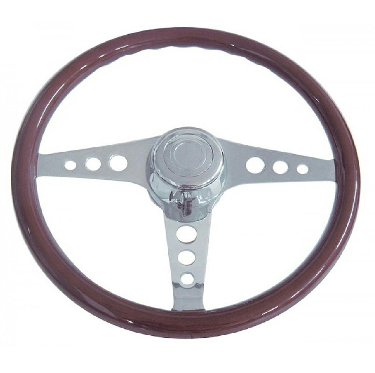 18" Chrome "Mudflap Girl" Steering Wheel | Raney's Truck Parts