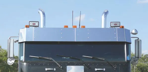 Peterbilt 362 Cabover Drop Visor With Dual Spotlight Cutouts By ...