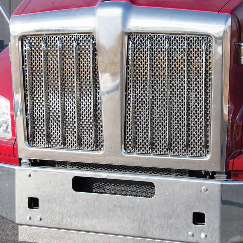 Kenworth T880 Stainless Steel Punch Grill By RoadWorks - Raney's Truck ...