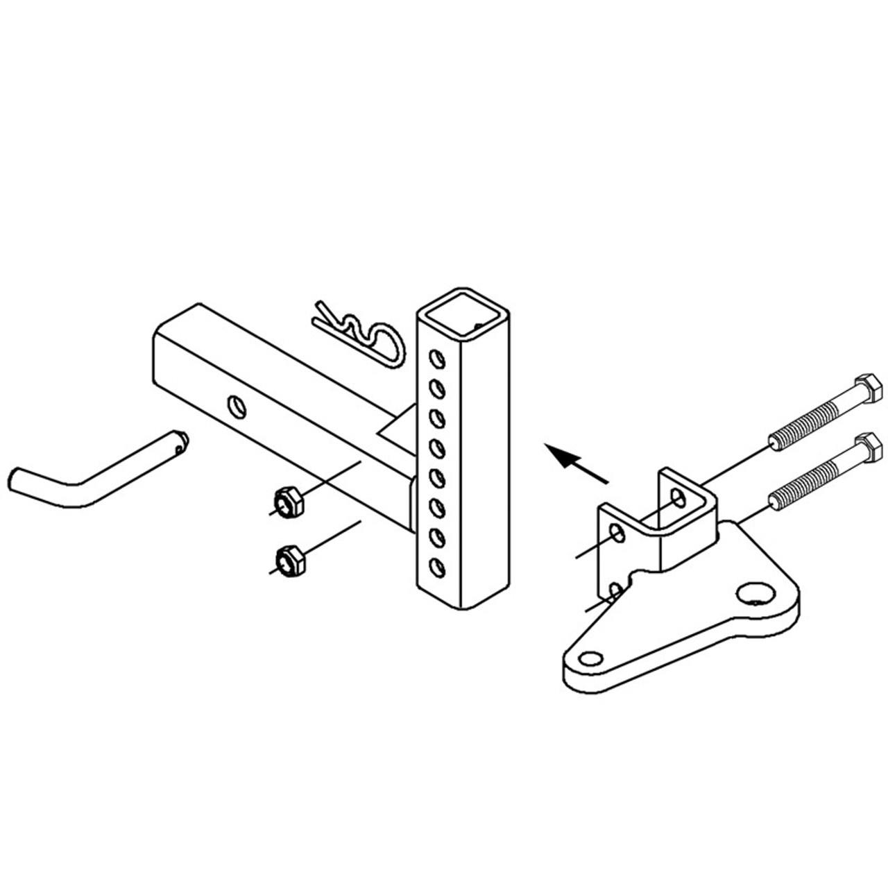 Draw-Tite Adjustable Ball Mount Hitch With Sway Control Tab 7390 ...