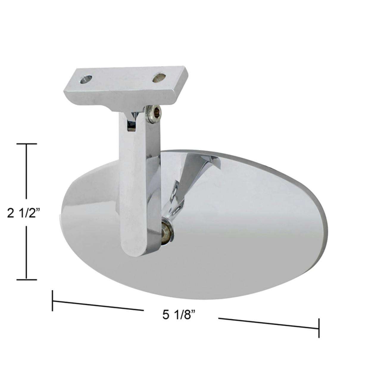 Universal Chrome Interior Rear View Mirror With Screw-On Mount - Raney ...