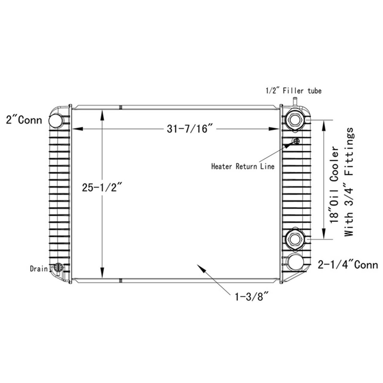 Chevrolet C60 C70 C6500 C7500 GMC C6000 C6500 C7000 C7500 OSC Radiator ...