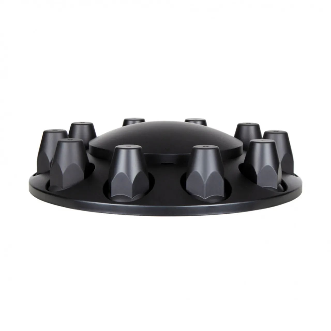 Satin Black Front Axle Cover With Removable Hubcap & 33mm Thread-On Lug ...