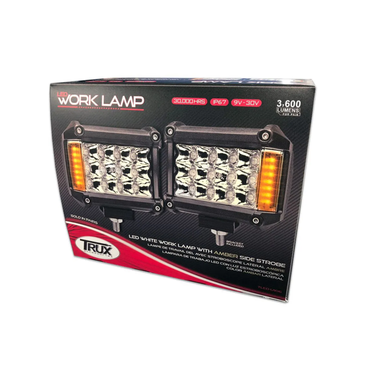 Universal Cube LED Work Lamp With Side Strobe Light - Raney's Truck Parts