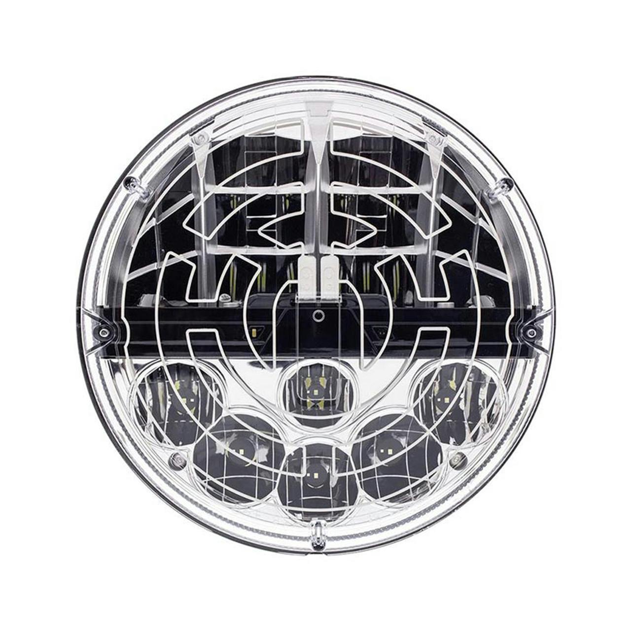 7" Round High Power LED Headlight with Polycarbonate Lens & Housing ...