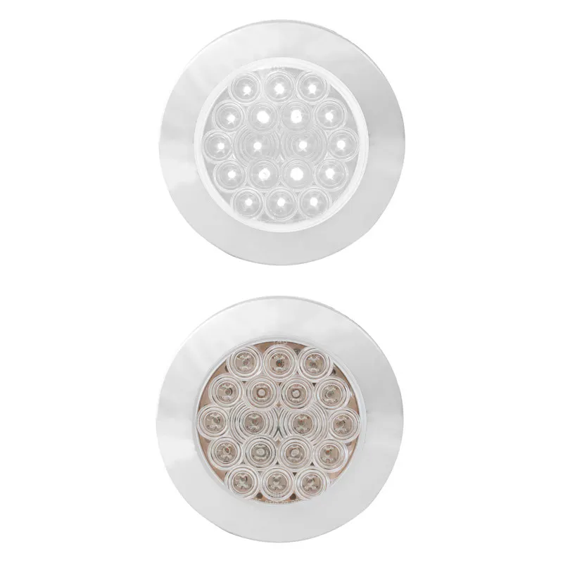 4" Round LED Light Flange Mount Fleet Series Back Up By Grand General ...
