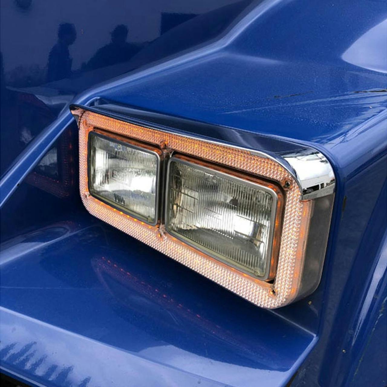 Rectangular Dual Headlight Sealed Transparent LED Bezel with Visor ...