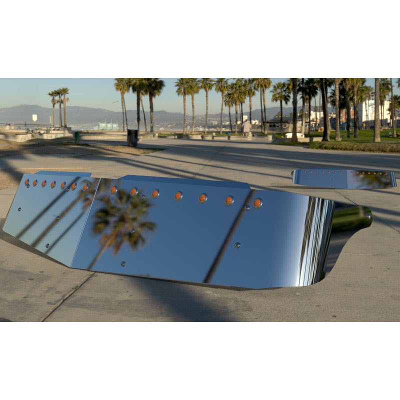 Mack R RB RD DM Super Liner Cabs 12" Drop Visor With 3/4" LEDs - Raney ...