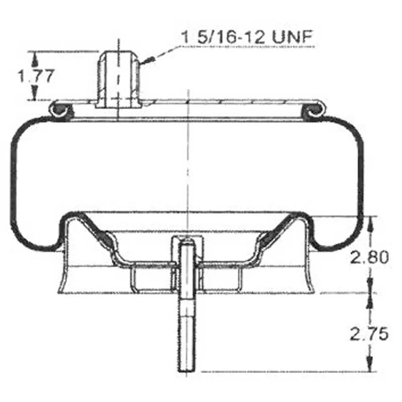 Kenworth Rolling Lobe Air Spring K30322 9622 1R11221 - Raney's Truck Parts