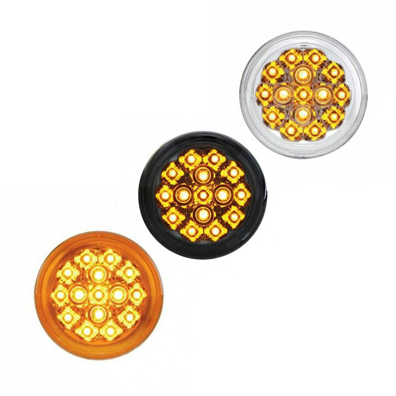Harley-Davidson 2 3/8" Round 15 LED Amber Turn Signal Light - Raney's ...