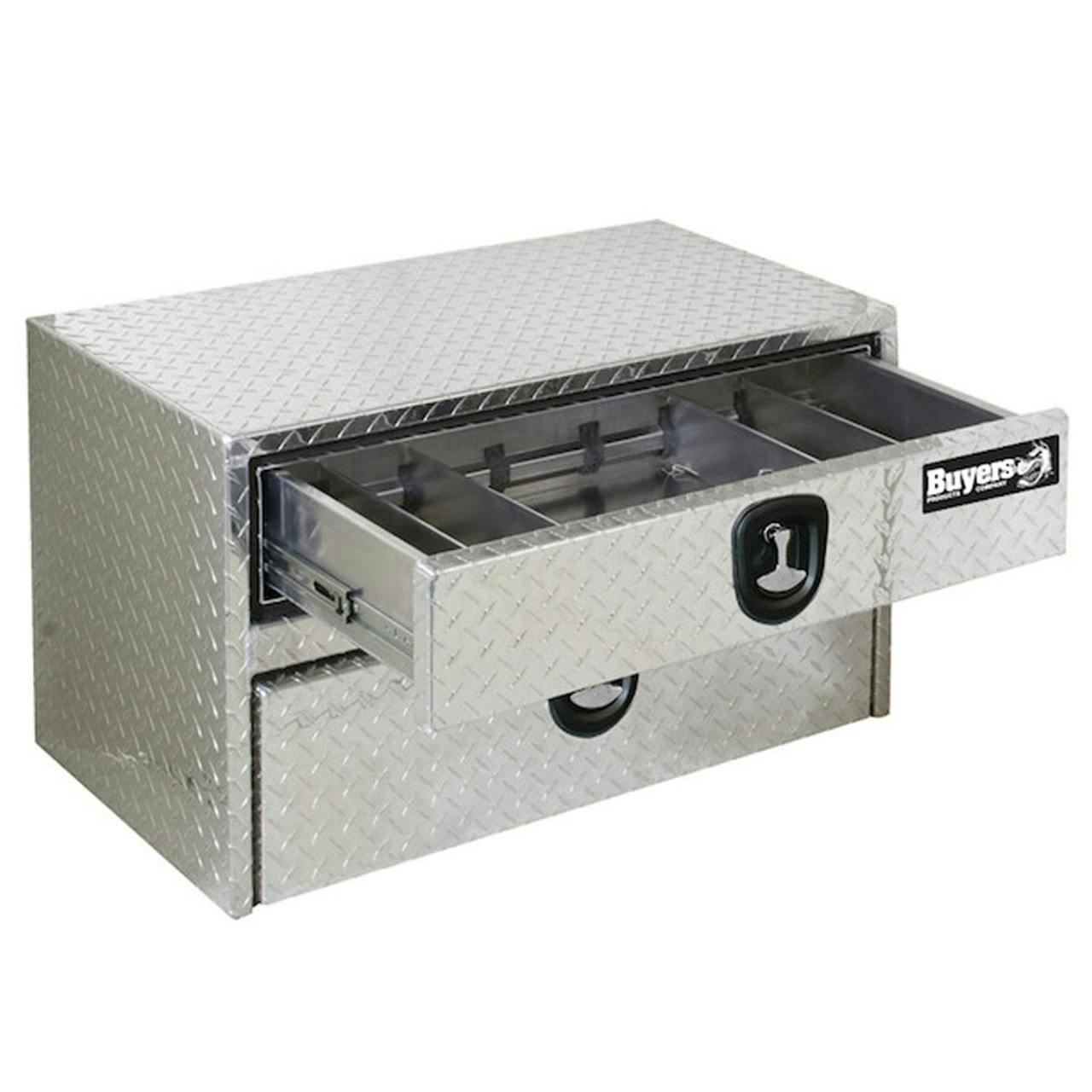 Aluminum Diamond Plate Underbody Tool Box With Drawers - Raney's Truck ...