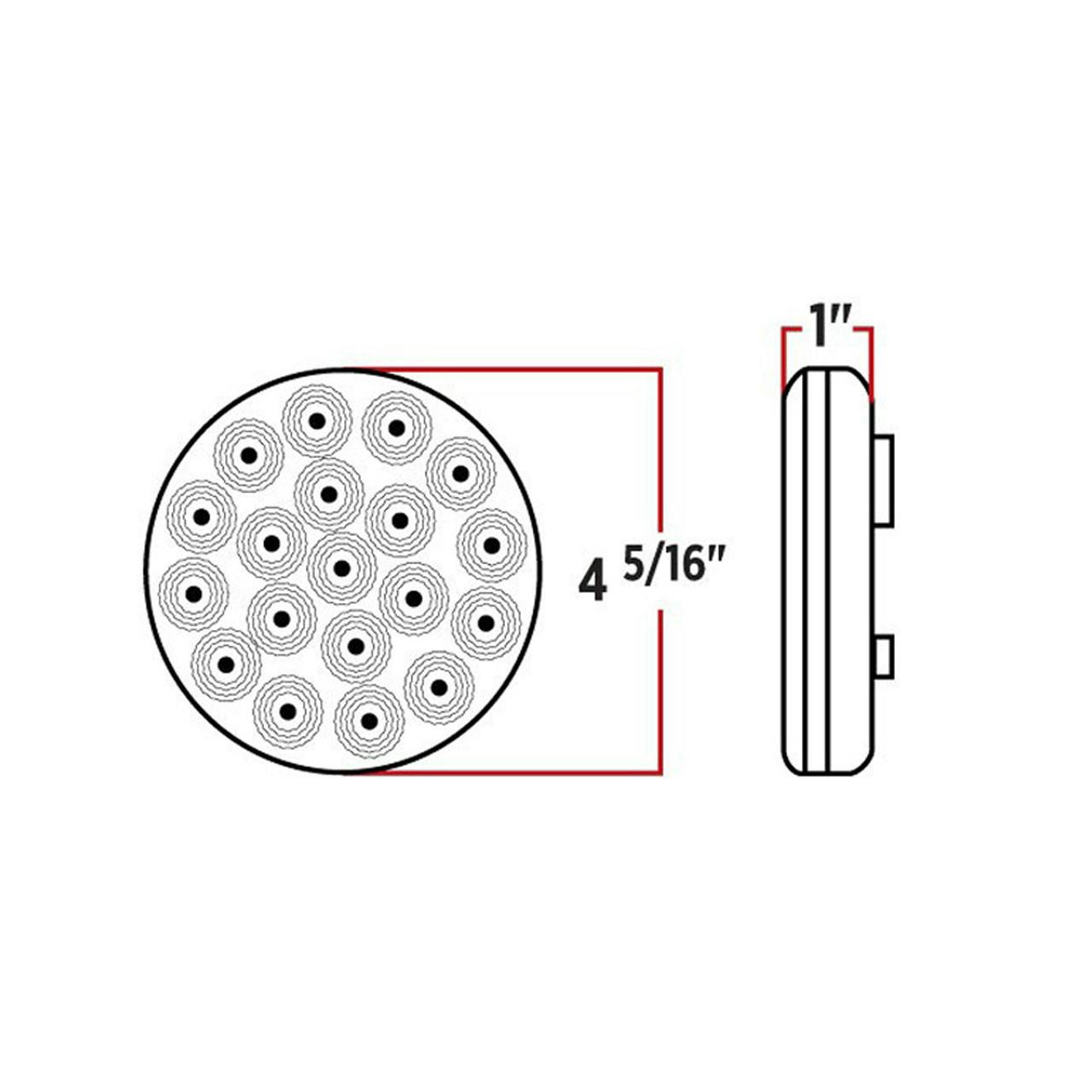 4" Round Dual Revolution Amber & Blue LED Marker Light - Raney's Truck ...