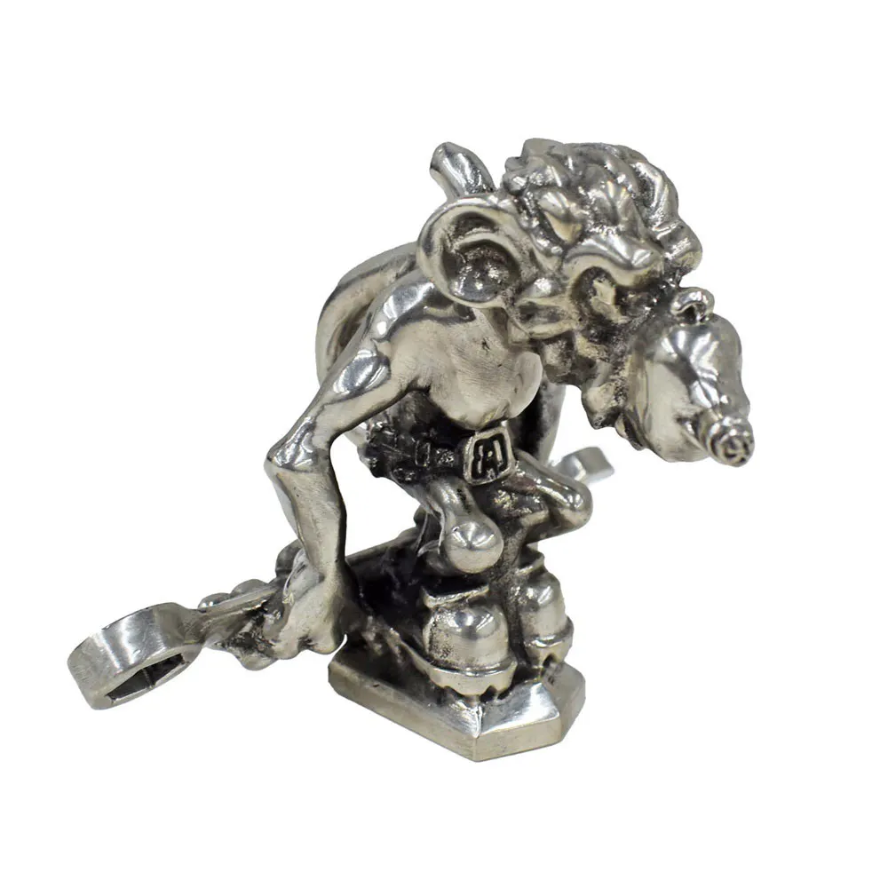 Crabby Monkey Knuckle Dragger Mechanic Pewter Hood Ornament - Raney's ...