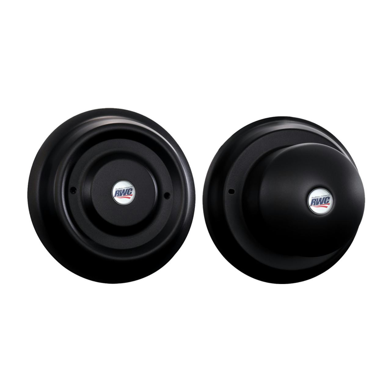 22.5" & 24.5" Stainless Steel Stealth Black Smooth Cover-Up Hub Covers ...