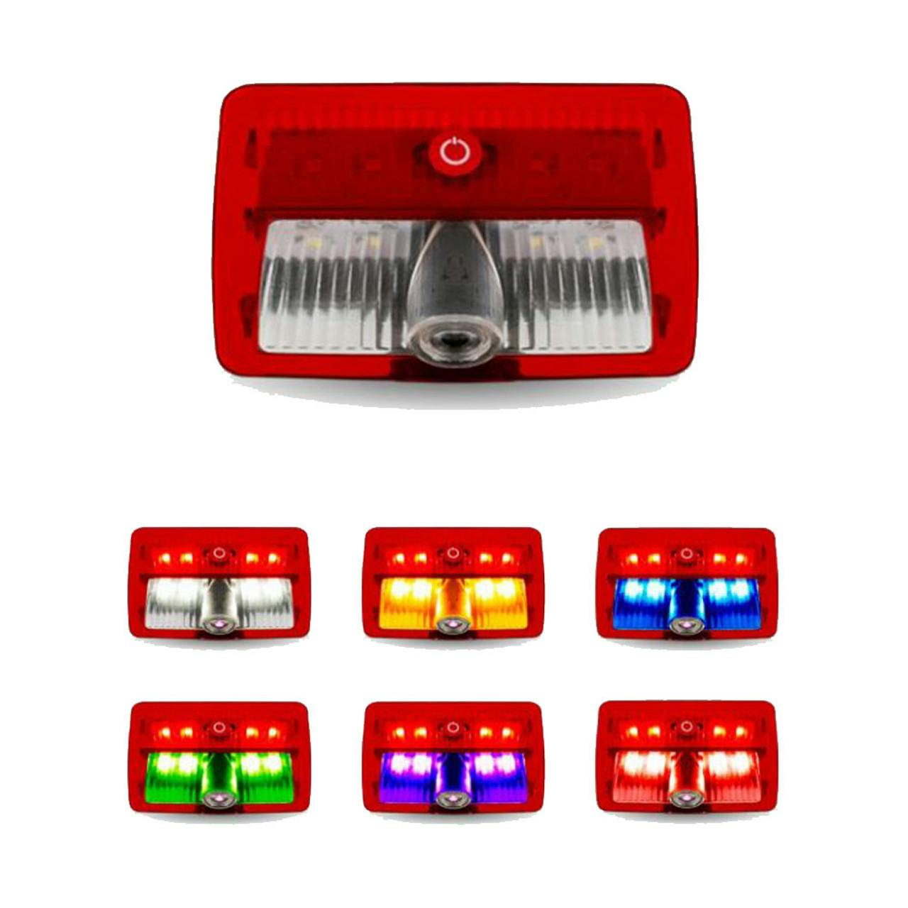 Kenworth Peterbilt Oval USA Flag Projector LED Color Change Door Light ...