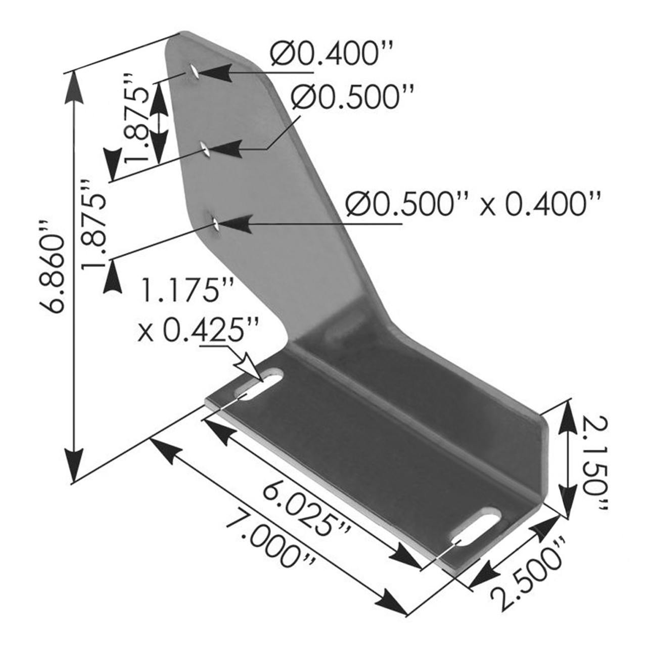 Peterbilt 567 579 Lower DPF Step Bracket M82-6055 M85-6223 - Raney's ...