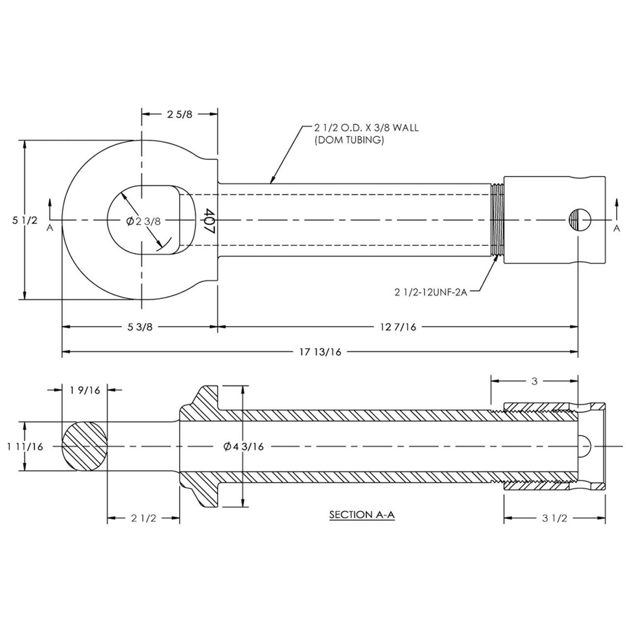 407SE Swivel Lunette Ring Drawbar Eye By Premier Manufacturing - Raney ...