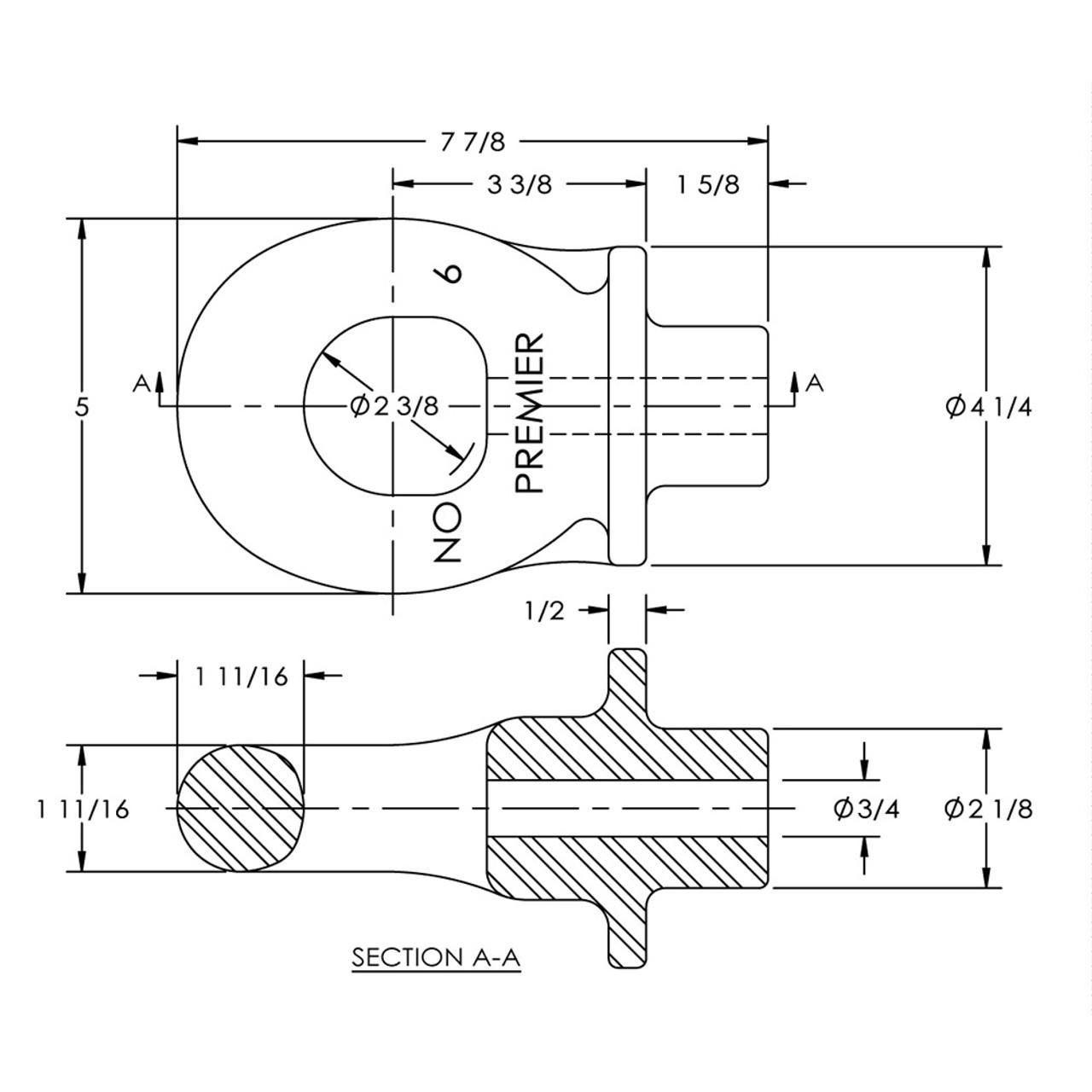 6 Weld-On Lunette Ring Drawbar Eye By Premier Manufacturing - Raney's ...