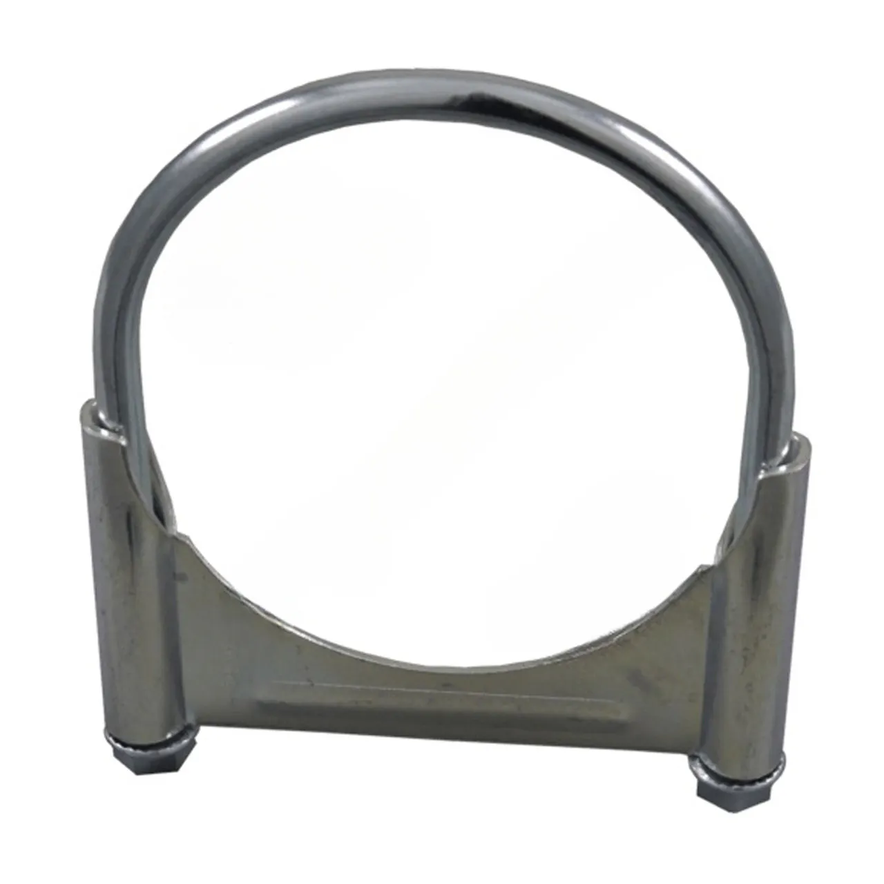 4" Zinc Plated Round Bolt Closed Single Saddle Clamp - Raney's Truck Parts