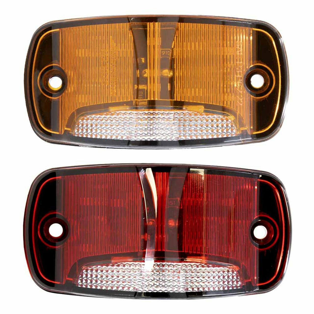 16 LED 4" Rectangular Clearance Marker Light With Blue Ground Light By ...