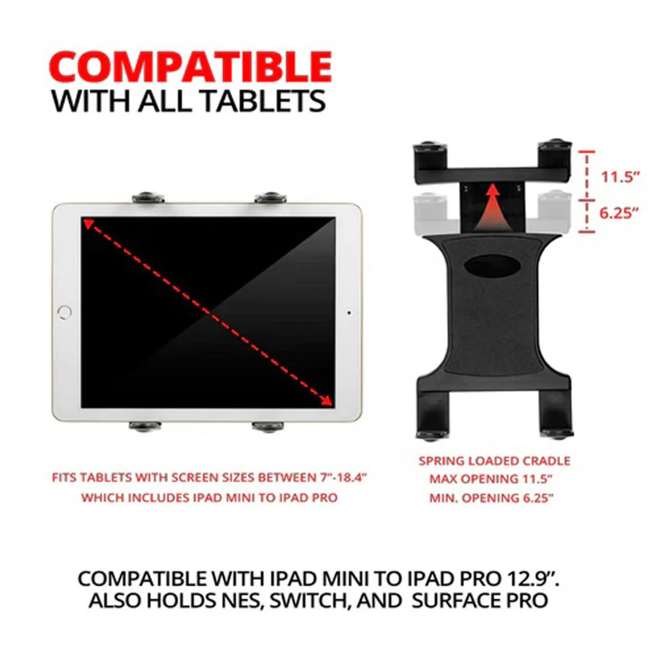 Seat Rail Floor Bolt Tablet Mount