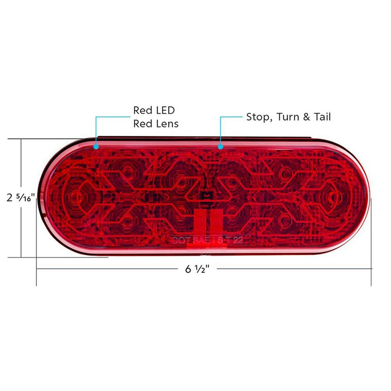 10 LED 6" Oval STT Light With Heated Lens - Raney's Truck Parts