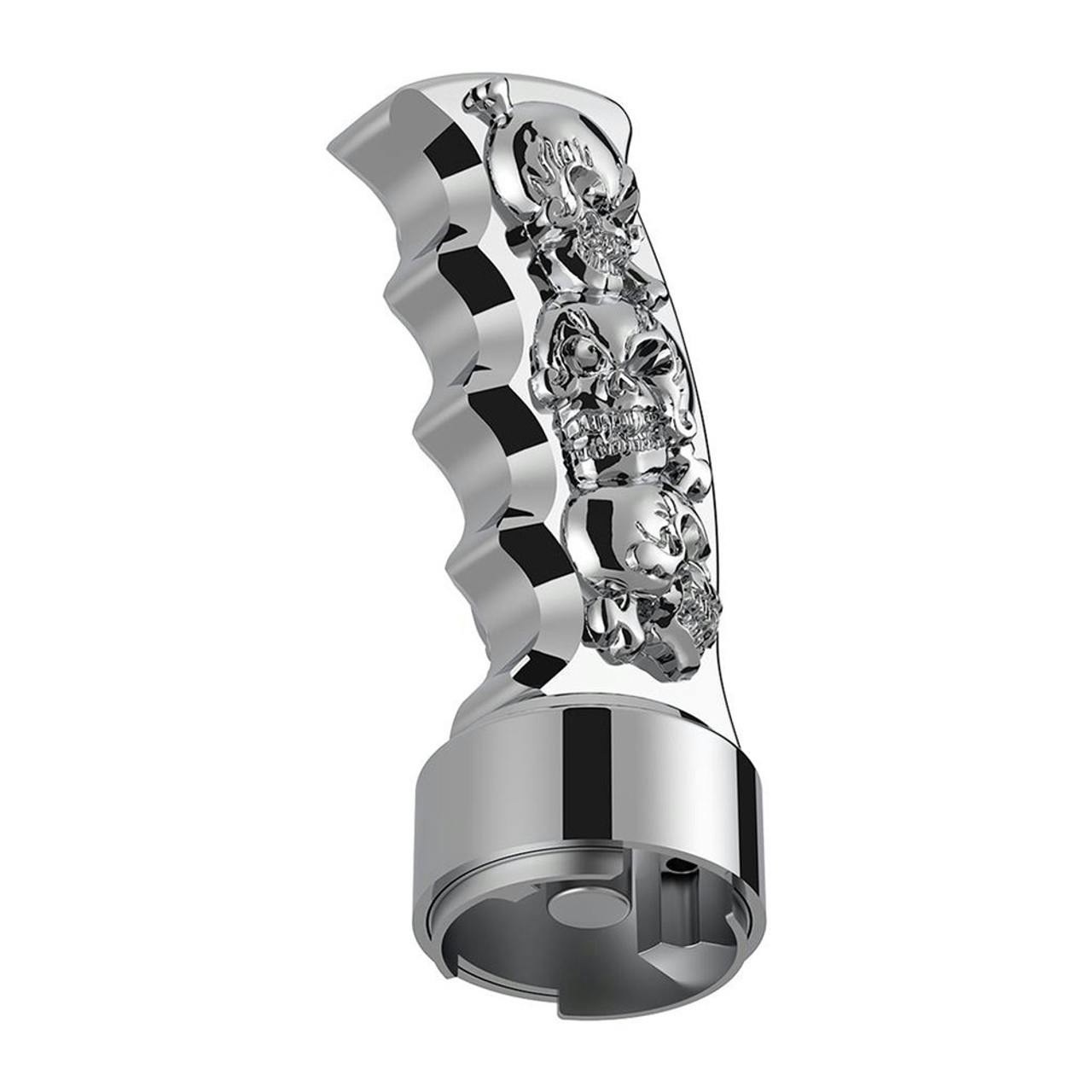 Chrome Skull Pistol Grip Shift Knob With 9/10 Speed Adapter - Raney's ...