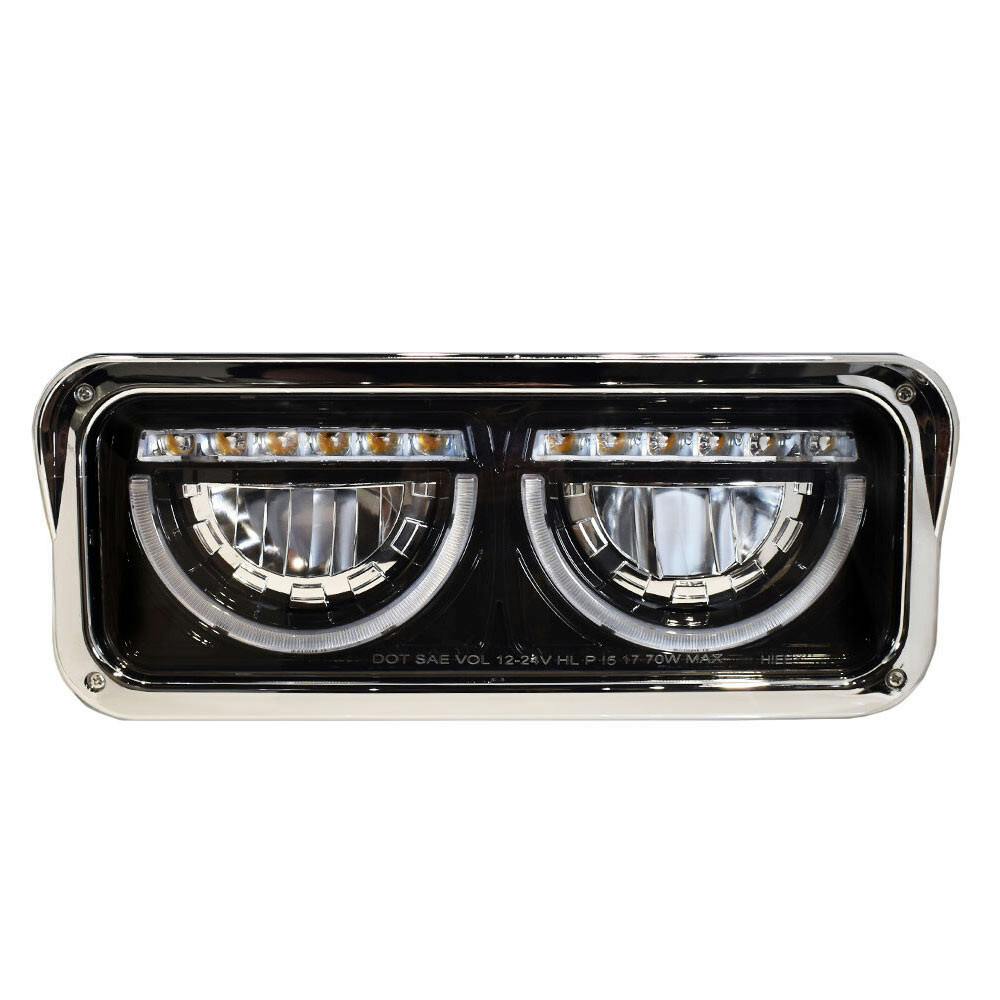 Freightliner Classic Half Moon Rectangular Blackout Headlight Assembly ...