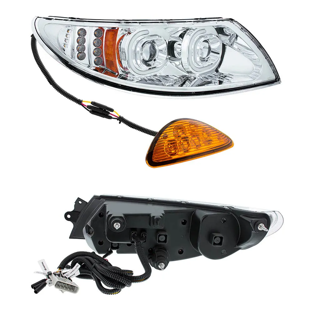 International Durastar Chrome Projector LED Headlight Assembly - Raney ...
