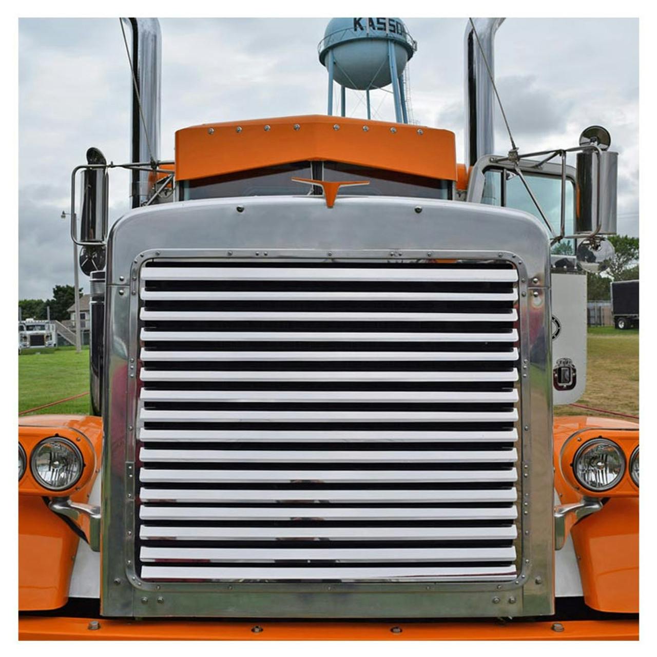 Peterbilt 379 Extended Hood Grill 16 Louvers - Raney's Truck Parts