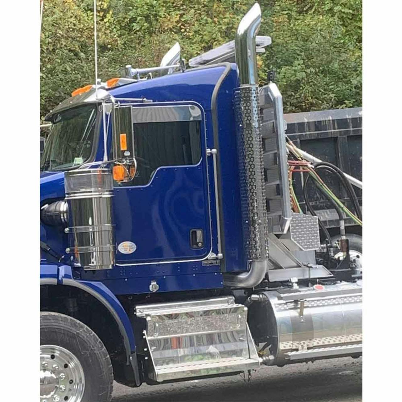 Kenworth T600 T660 T800 W900 5" Chop Top Door Trim Stainless Steel ...