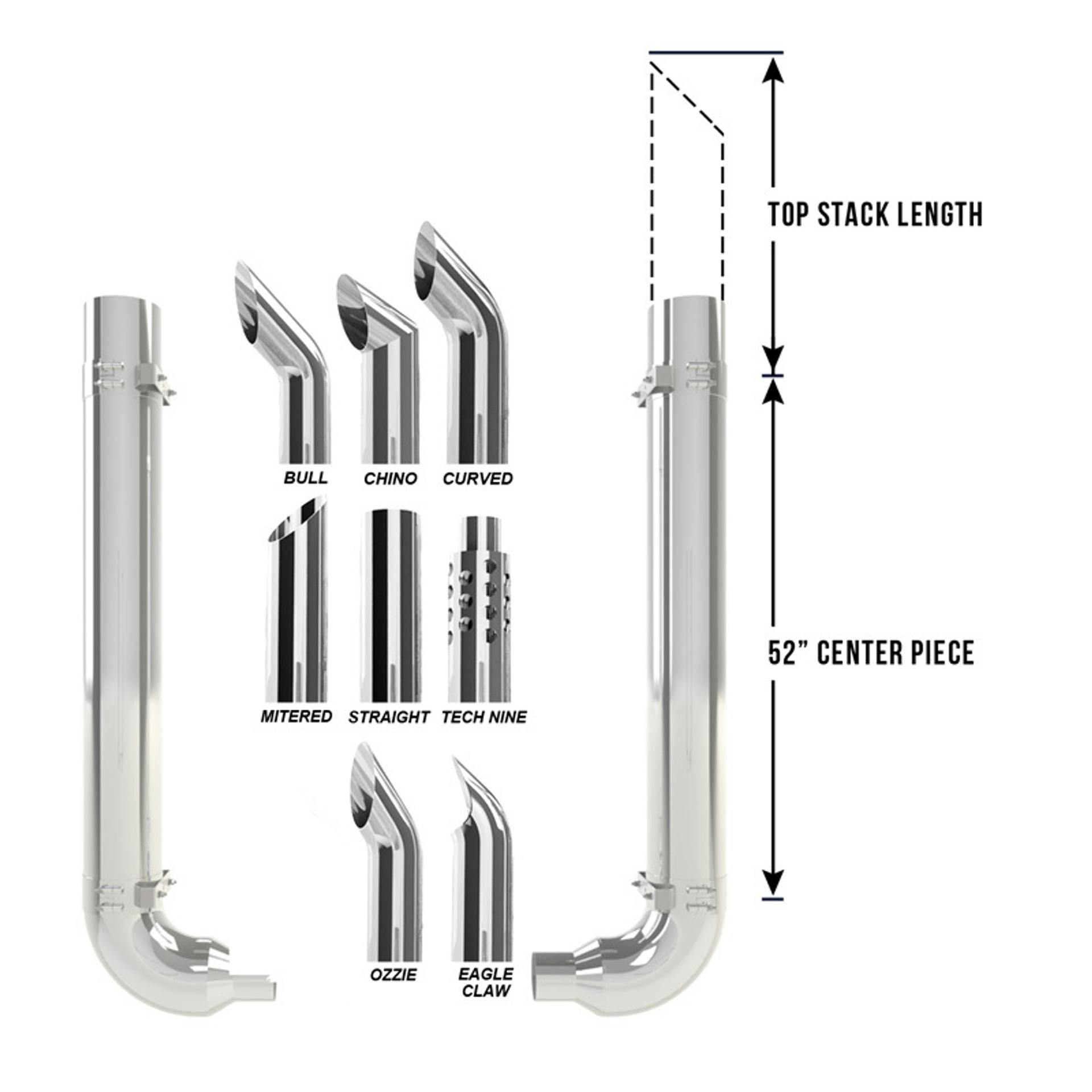 Classic Freightliner Exhaust Kit, Freightliner Exhaust Stack