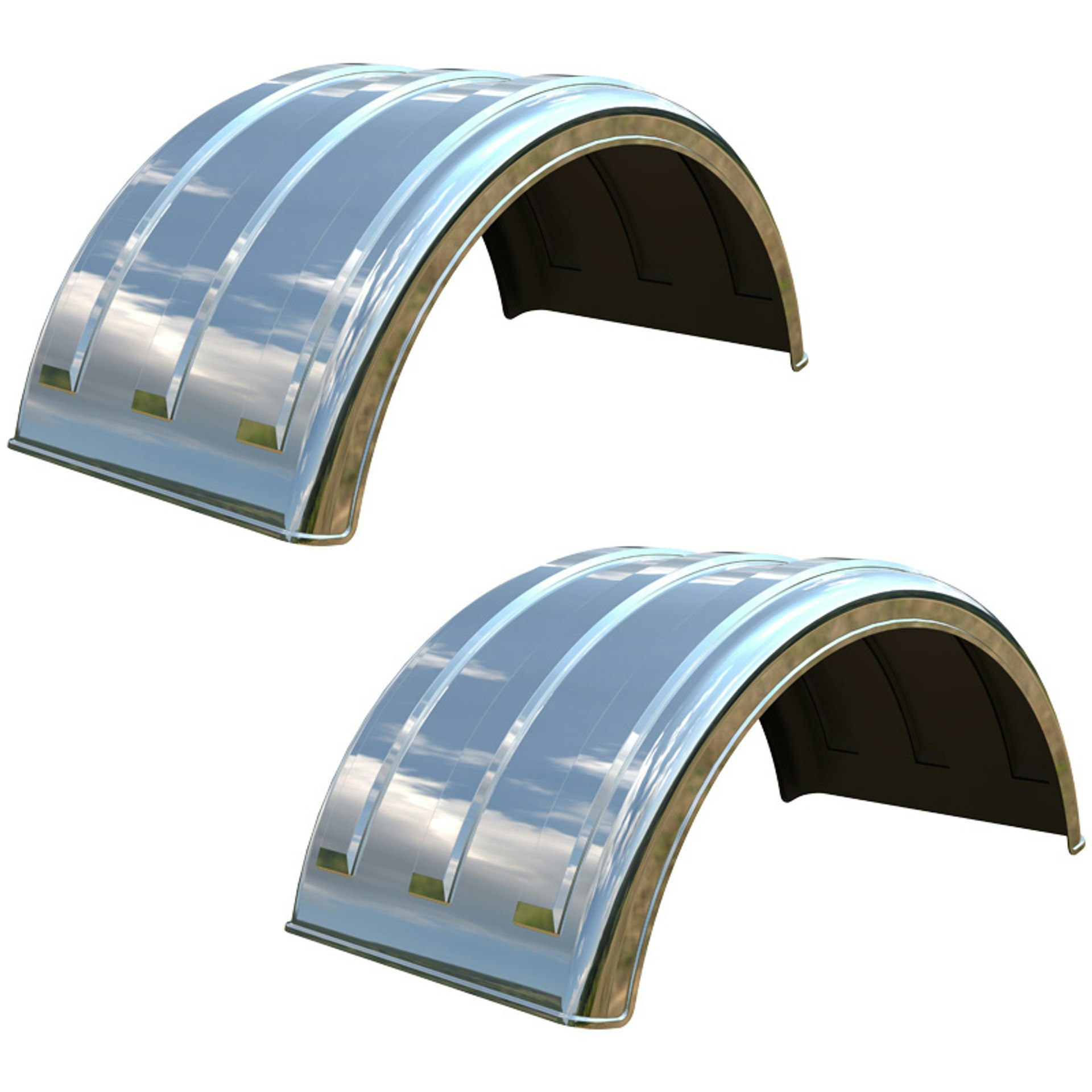 Navy Blue Spray Master Poly Truck Fenders For 22.5" Or 24.5" Wheels ...