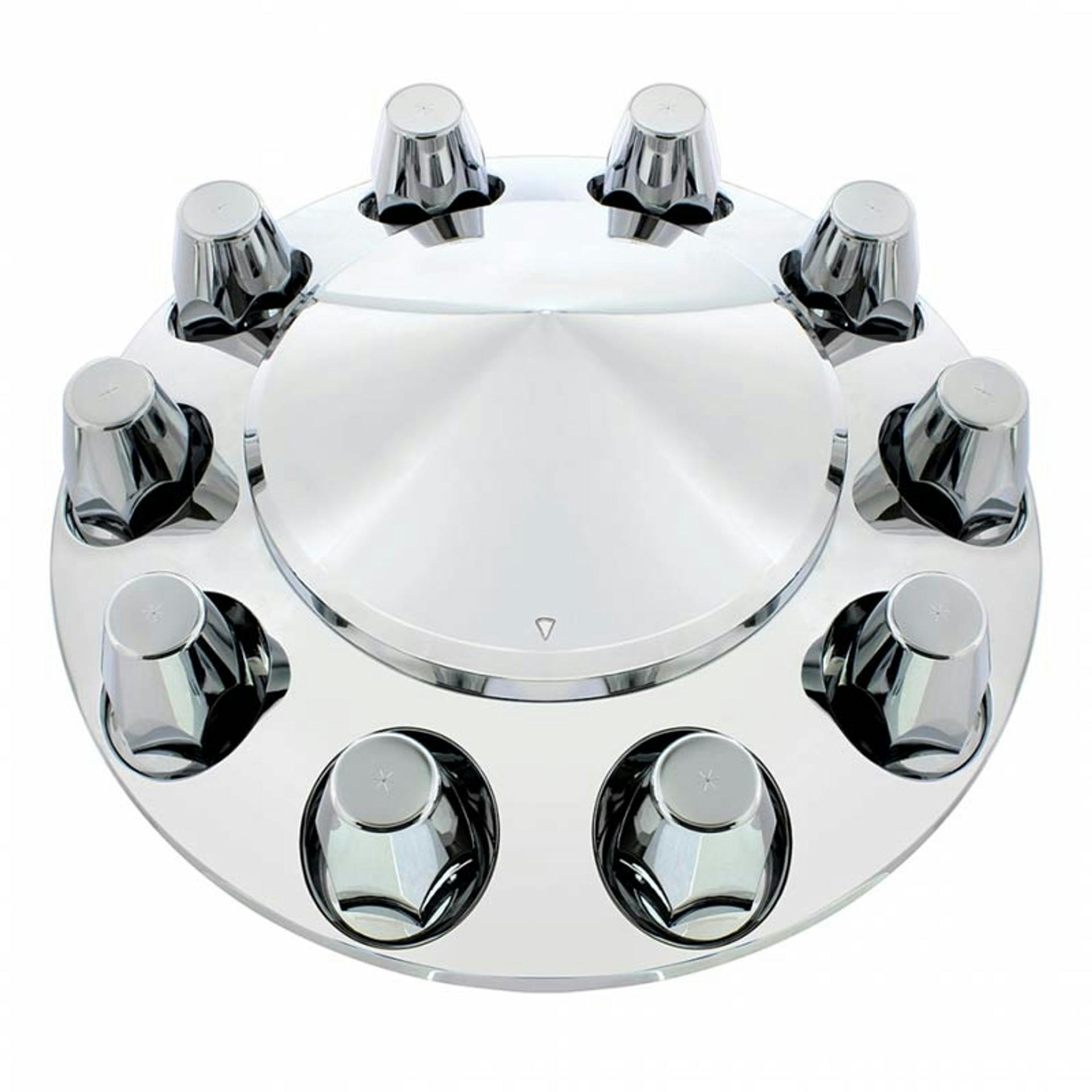 Chrome Front Hub Cover With Pointed Removable Hubcap - Raney's Truck Parts