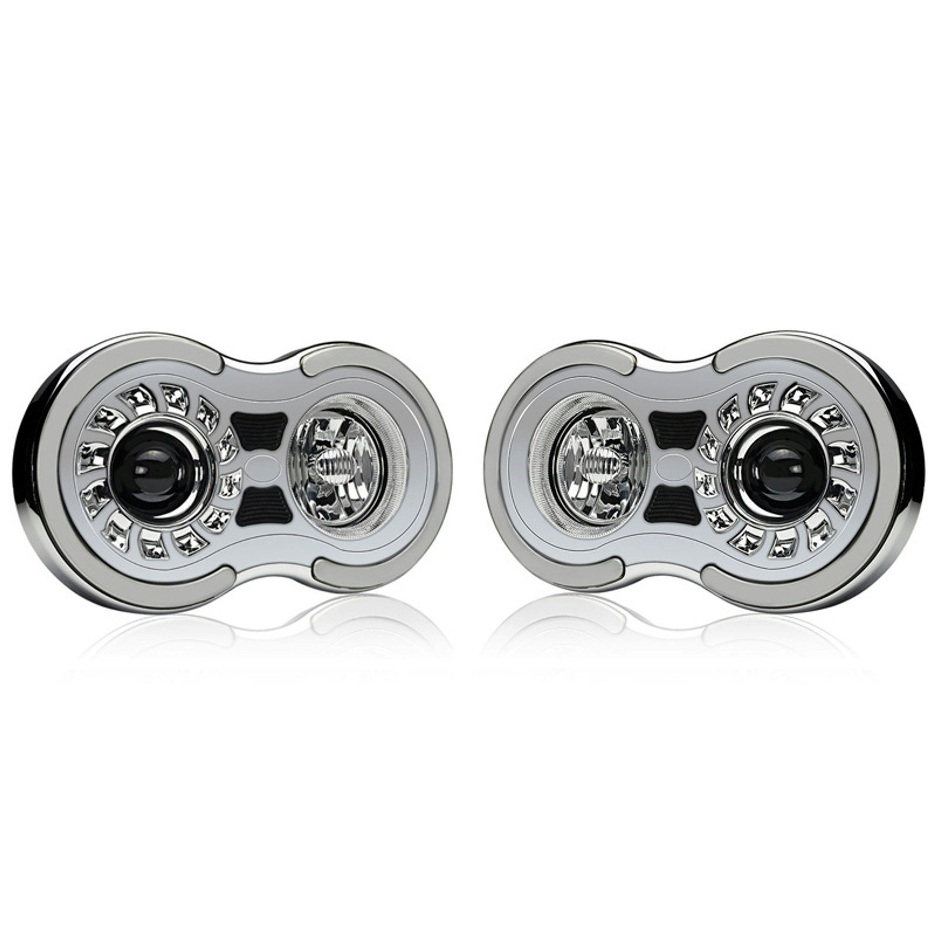 Kenworth W900A Peterbilt 359 Dual Round Headlight Assembly - Raney's ...