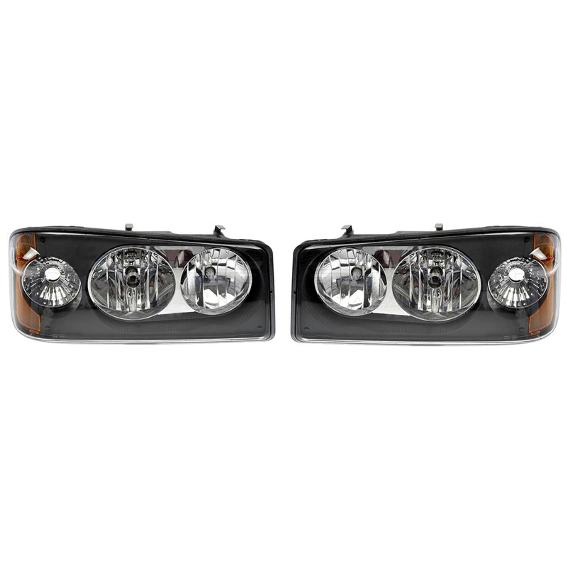 Mack Granite CV713 Vision Aftermarket Headlight Assembly Set Chrome ...